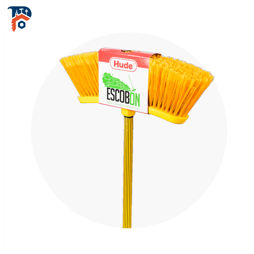Escobón de plástico completo – colores/ HUDE – Ferretería Panchito
